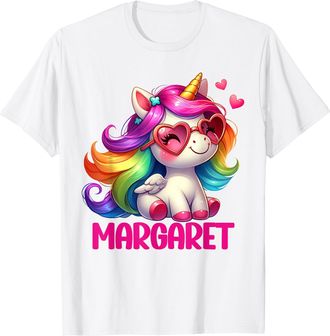 BDAZ Margaret Einhorn Name personalisiertes Design T-Shirt
