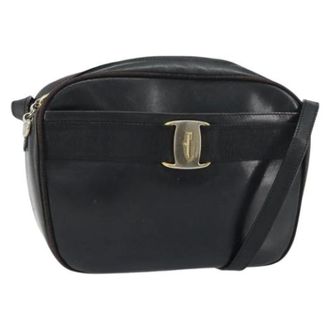 Ferragamo Sac bandouli&egrave;re en cuir Pre-owned - Femme - Pre-owned - Noir - Taille: ONE Size