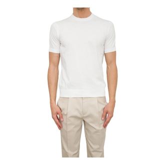 Paolo Pecora Wei&szlig;es Rundhals-Shirt - - Tops - Herren - Wei&szlig; - L