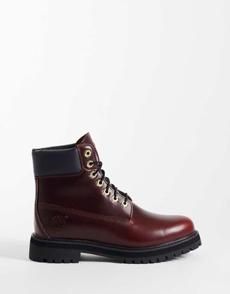 Timberland Premium 6-Inch-Stiefel in Burgunderrot-Lila