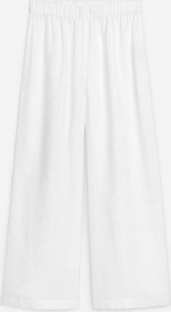 Arket Weite Leinenhose -Weiß
