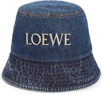 Loewe unisex, Accessoires, Bleu, Taille: S Denim Bucket Hat
