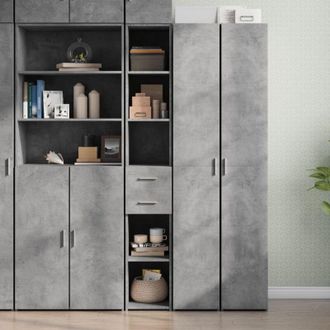 vidaXL vidaXL Highboard Betongrau 30x42,5x185 cm Holzwerkstoff