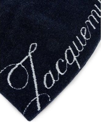Jacquemus Bonnet chevron marque en laine vierge et cachemire