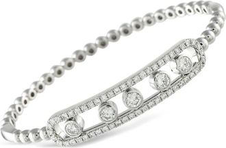 Luxury Bazaar bracelet en or blanc 14ct pavé de diamants - Argent