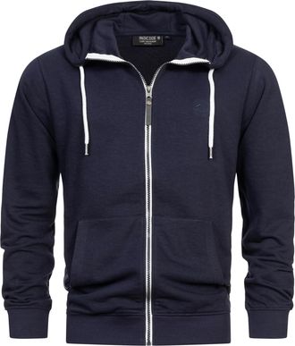 Indicode Herren INChristos Sweatjacke mit Kapuze und Rei&szlig;verschluss | Hooded Jacket Kapuzenjacke f&uuml;r M&auml;nner Navy, XXL