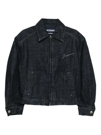 Jacquemus Jeansjacke mit Logo - Gold