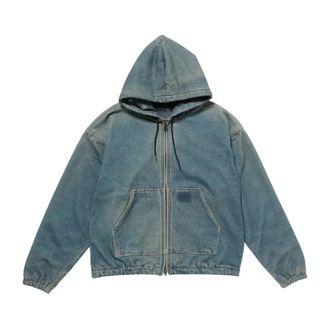 Beams Plus Mock Print Hoodie - - Jackets - Herren - Blau - L