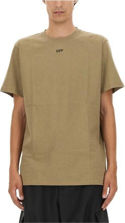 Off-white Homme, Tops, Beige, Taille: XL Off Stitch Slim S/S Tee