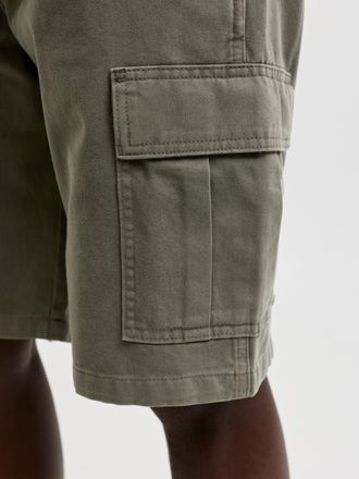Jack & Jones Plus Size Cargoshorts JPSTCOLE HUDSON BELTED CARGO SHORT PLS, Herren, Gr. 44 (5XL), N-Gr, dusty olive, Web, Obermaterial: 100% Baumwolle, JACK & JONES PLUSSIZE,
