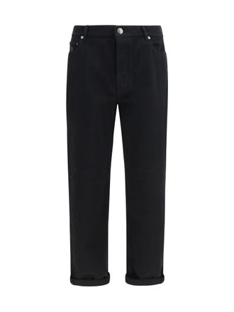 Brunello Cucinelli Garment-Dyed Five-Pocket Jeans - Black