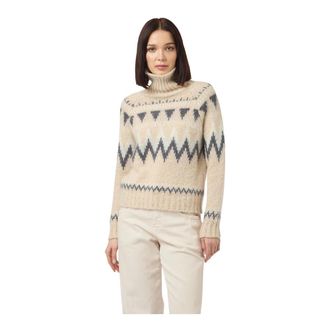 Eleventy Maglia Lupetto Jaquard - - Knitwear - Damen - Beige - S