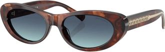 Tiffany & Co. unisex, Accessoires, Brun, Taille: 55 MM Tf4236U Lunettes de soleil ovales &eacute;troites