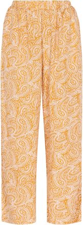 Usha Hose Frauen gelb wei&szlig;