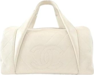 Chanel Sac Boston Pre-owned - Femme - Pre-owned - Blanc - Taille: ONE Size