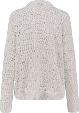 Brunello Cucinelli Open Knit Linen Sweater - Beige