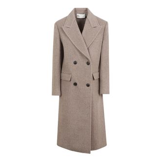 Tory Burch Zweireihiger Wollmantel - - Coats - Damen - Braun - S