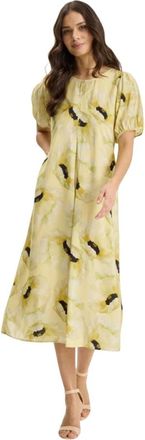 In Front IN Front, Femme, Robes, Jaune, Taille: 38 FR Robe Midi