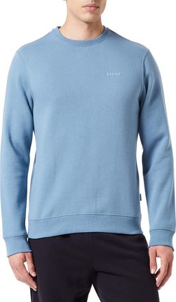 Blend BHDownton Crew neck sweatshirt Crew neck sweatshirt Herren Sweatshirt Pullover Pulli mit Rundhalsausschnitt, Größe:XL, Farbe:Bluestone (184217)