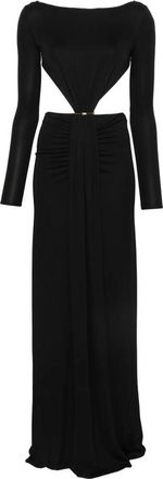 Elisabetta Franchi Cut-out Ruched-detail Maxi Dress