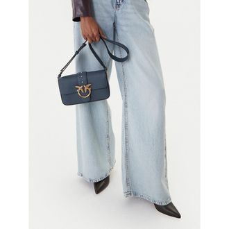 Pinko Handtasche PINKO Love One Mini Slouchy Fl Al 25-26 104340 A2OX Dunkelblau