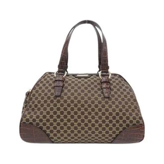 Celine Pre-owned Sac Boston en Toile et Cuir de Veau - Femme - Pre-owned - Brun - Taille: ONE Size