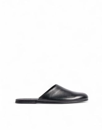 NA-KD Leder-Slipper in Schwarz
