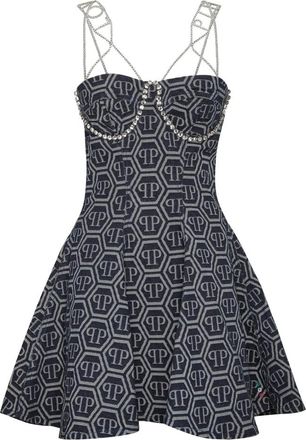 Philipp Plein Damen, Kleider, Blau, XSGr&ouml;&szlig;e