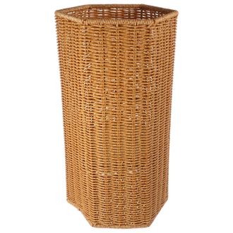 Supvox Schirmst&auml;nder aus Kunststoff und K&uuml;nstlichem Rattan Platzsparender Regenschirmhalter f&uuml;r Innenbereich Eingangsbereich B&uuml;ro mit Wasserauffangschale Auf