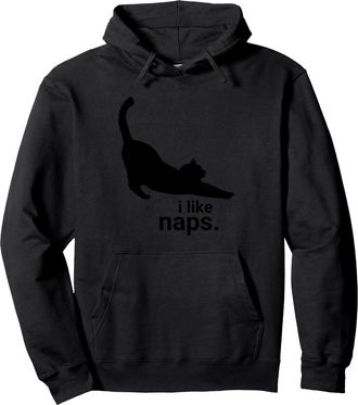 Hello Kitty Lustige Katze I Like Nickerchen niedliche Kätzchen-Silhouette Pullover Hoodie
