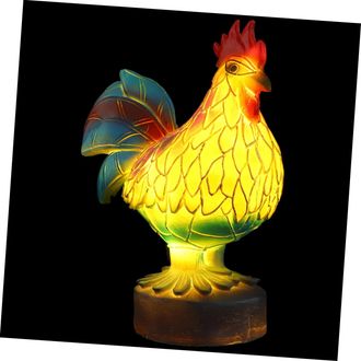 Cabilock Tier-schreibtischlampe Hahn Aus Harz Ästhetische Tischlampe Für Schlafzimmer Moderne Lampe Mit Led-nachtlichtfunktion Einzigartiges Dekorationsstück F