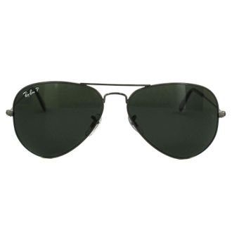 Ray-Ban Lunettes de soleil Ray-Ban Aviator 3025 Gunmetal vert polaris&eacute; 004/58