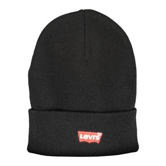 Levi's unisex, Accessoires, Noir, Taille: ONE Size Casquette Noire lgante avec Logo Brod