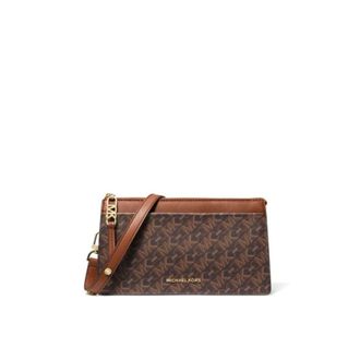 Michael Kors Femme, Sacs, Brun, Taille: ONE Size Sac bandouli&egrave;re avec m&eacute;lange de cuir lisse et martel&eacute;