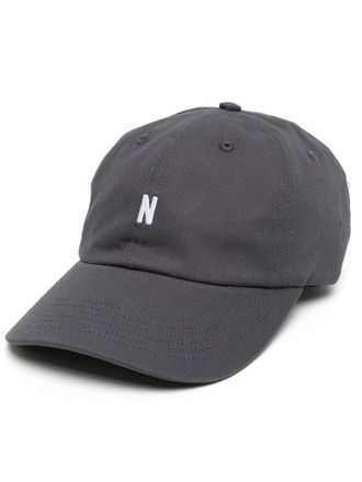Norse Projects casquette &agrave; logo brod&eacute; - Gris