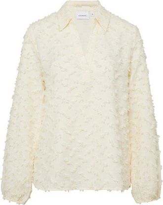 Comma Langarmbluse Bluse Jacquard-Bluse mit 3-D-Struktur