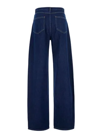 Max Mara Womens Trousers Blue Tech Fabric Cotton