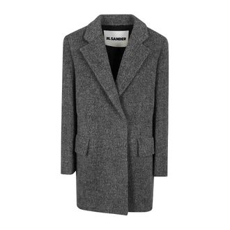 Jil Sander Wollmischungs-Reversmantel - - Coats - Damen - Grau - XS