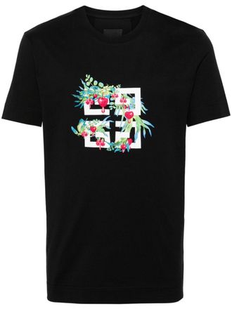 Givenchy t-shirt &agrave; imprim&eacute; 4G - Noir
