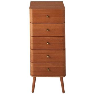 Calicosy Chiffonnier 5 tiroirs avec fa&ccedil;ades aux bords arrondis H100 cm - karl - Calicosy