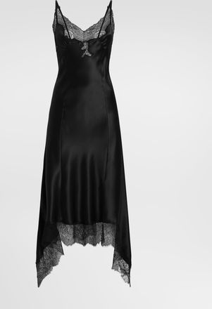 Dolce & Gabbana Slipkleid Aus Seidensatin - Frau Collection Schwarz Seide 44