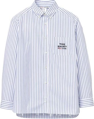 Marc Jacobs chemise rayée à poche brodée - Bleu