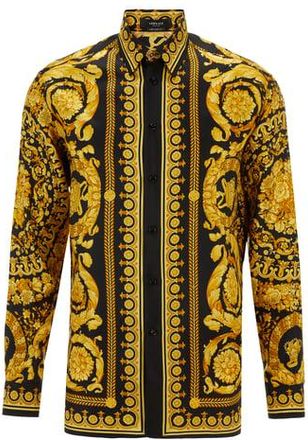 Versace Chemise imprim&eacute; Baroque en soie