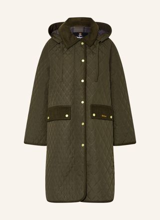 Barbour Steppmantel Ravensden Quilt Mit Abnehmbarer Kapuze gruen
