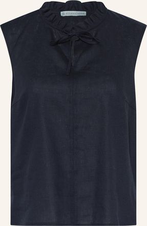 Rockmacherin Rockmacherin Blusentop Liv Mit Leinen blau