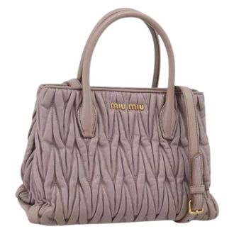 Miu Miu Sac &agrave; main Pre-owned - Femme - Pre-owned - Beige - Taille: ONE Size