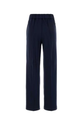Moncler Womens Navy Blue Stretch Nylon Blend Pant 772 Pantaloni Trousers