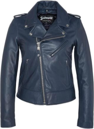 Schott NYC Damen LCW1601D Lederjacke, Marine, M