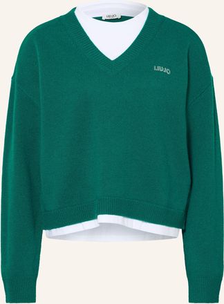 Liu Jo Liu Jo Pullover Im Materialmix gruen