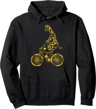 Seembo Giraffe Radfahren Fahrrad Lustig Biker Animal Biking Bike Pullover Hoodie